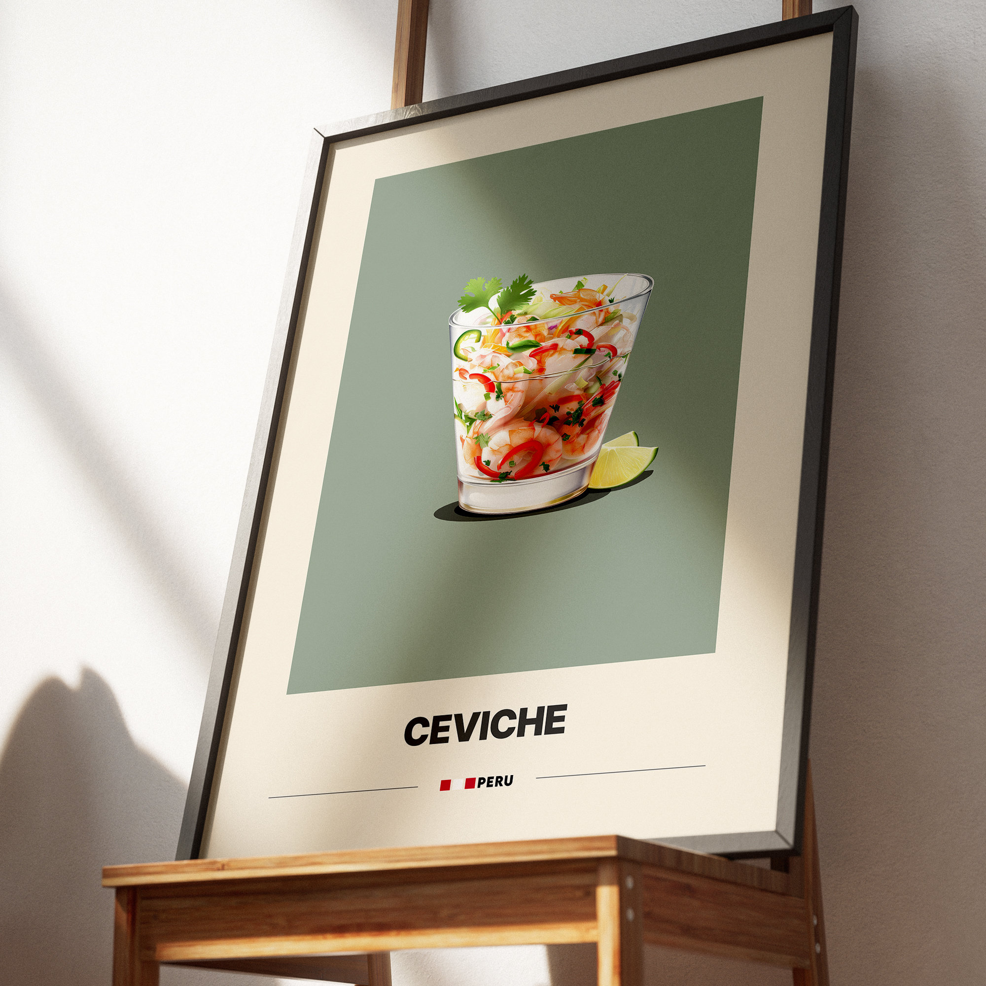 Ceviche Poster | Peruvian Food | Minimalist Cafe Art Deco | Printable ...