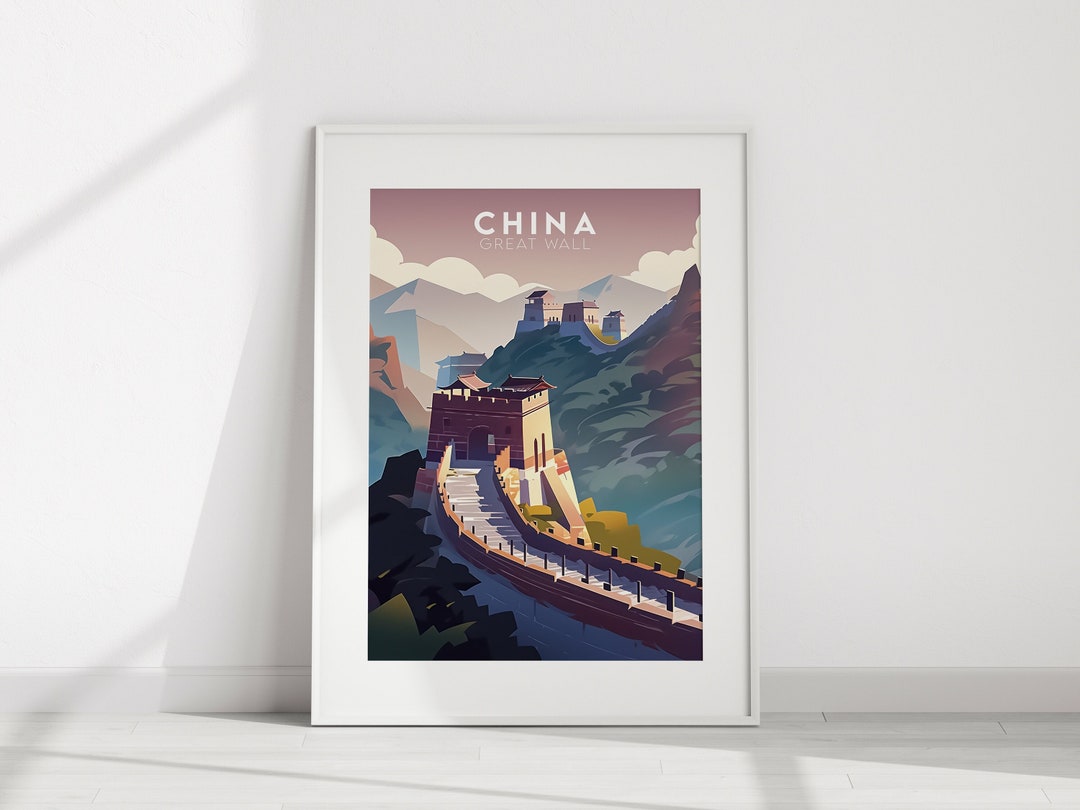 China Travel Poster, Great Wall Art Print, Home Decor Wall Art, Iconic ...