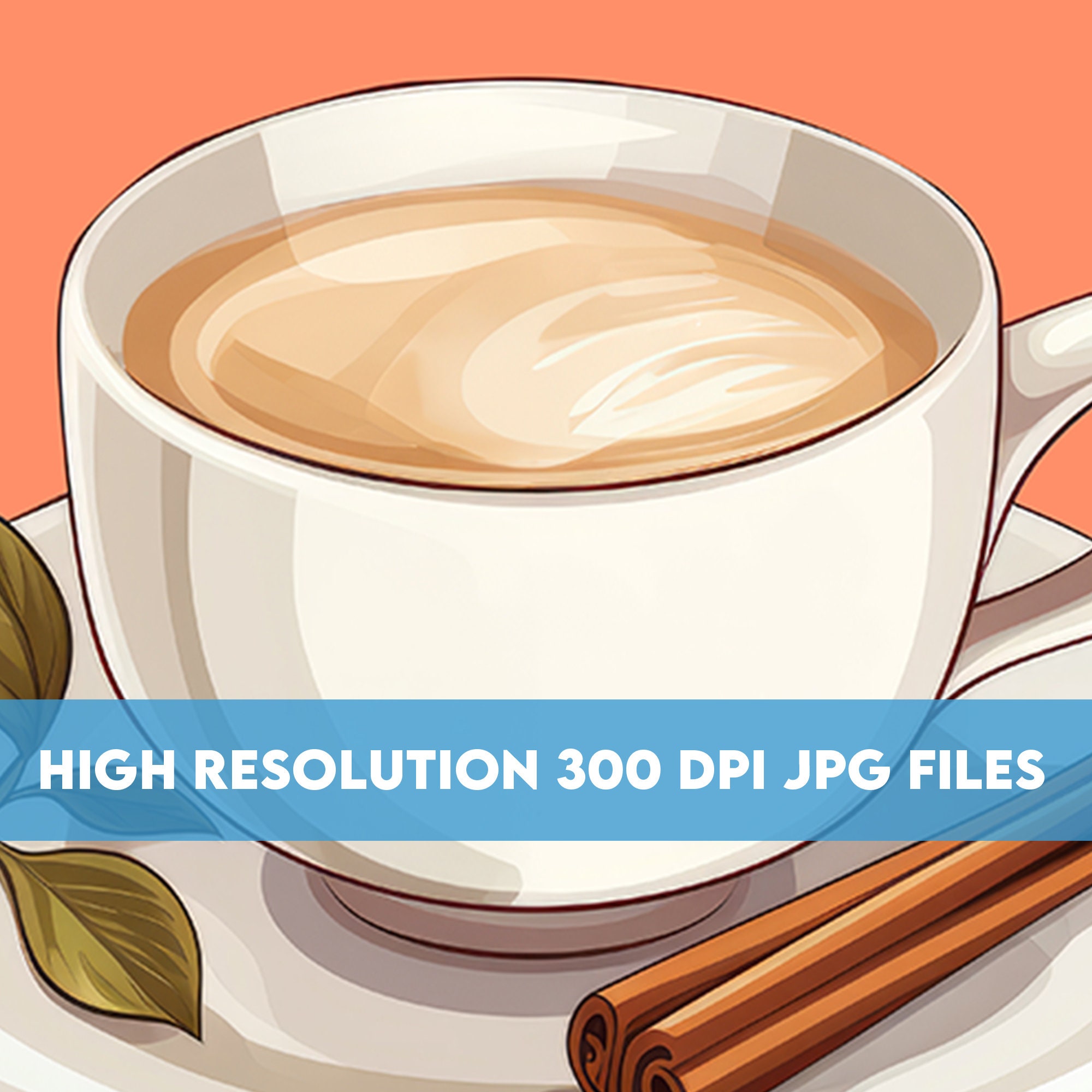 Chai Tea Poster Minimalist Drink Art Classic Indian Tea Print Cafe Wall ...