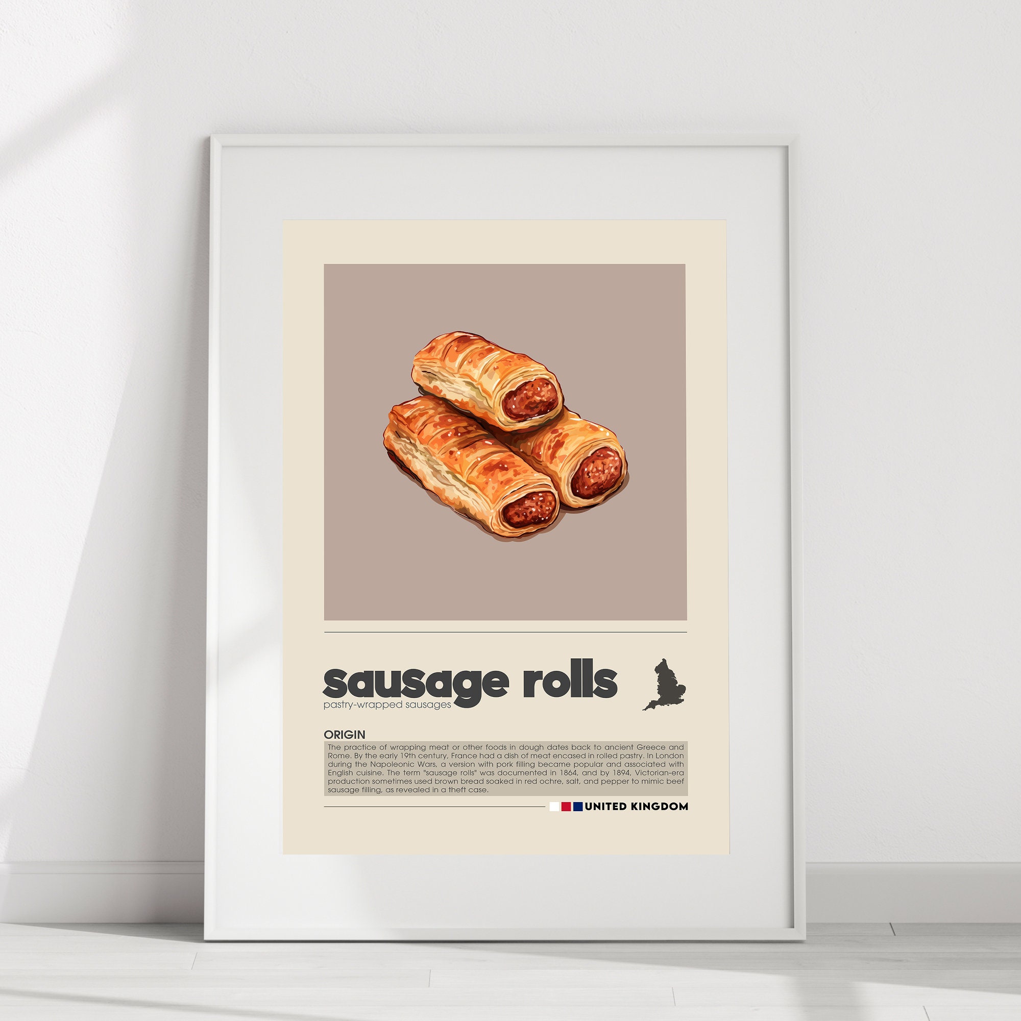 Sausage Rolls Poster English Food Art Kitchen Wall Decor - Etsy