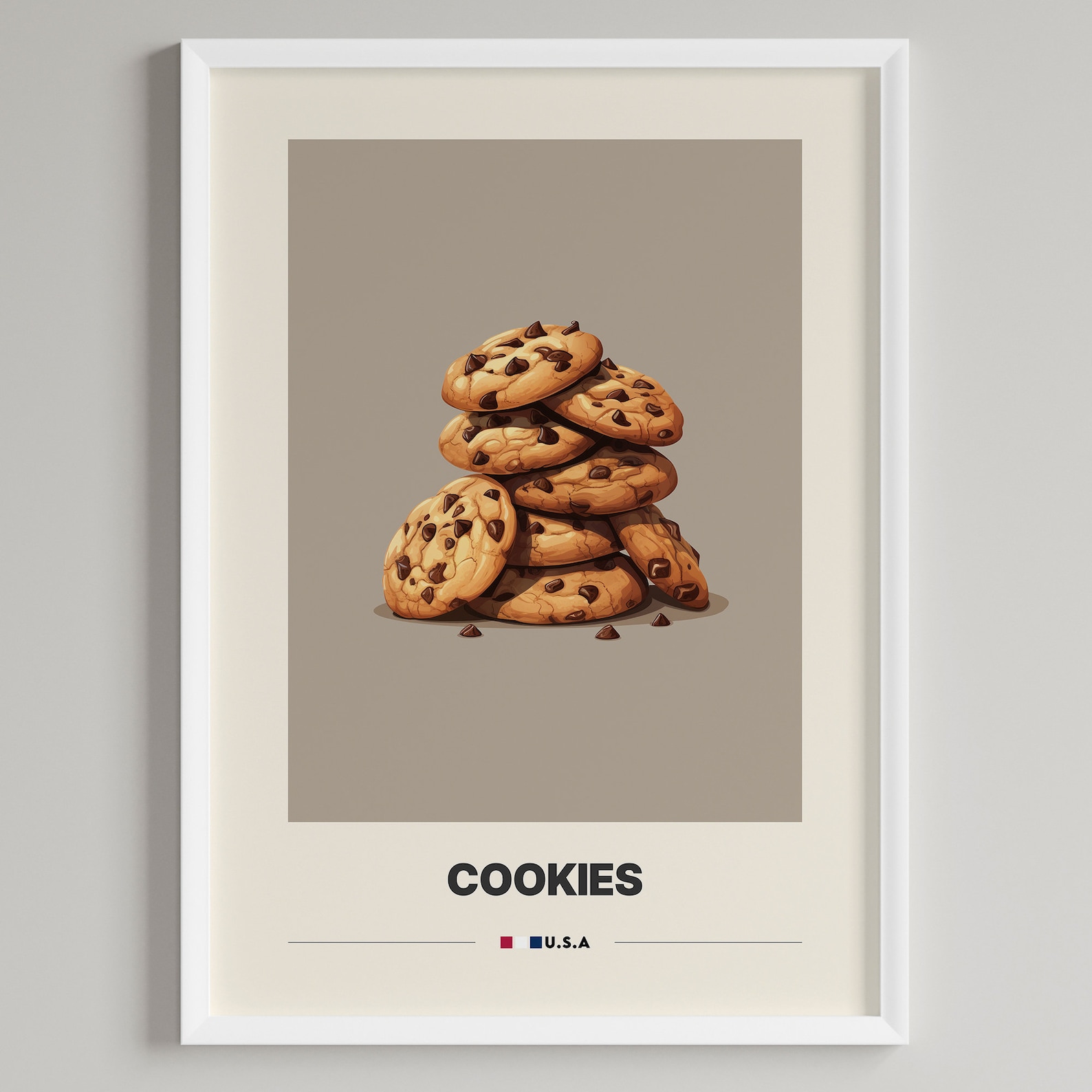 Cookies Poster | World Famous Dessert | Minimalist Cafe Decor ...