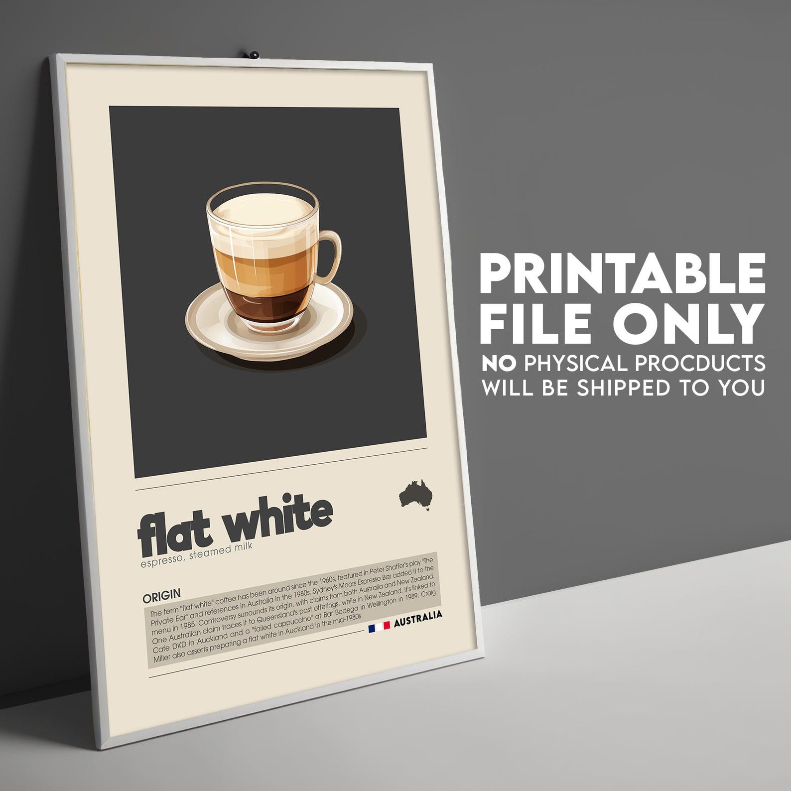 Coffee Poster Set | Minimalist Cafe Decor | Gallery Wall of 6 ...