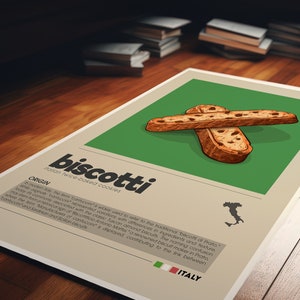 Biscotti Poster: Minimalist Italian Dessert Art (digital Download) - Etsy