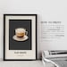 Flat White Poster | Australian Coffee | Minimalist Cafe Decor ...