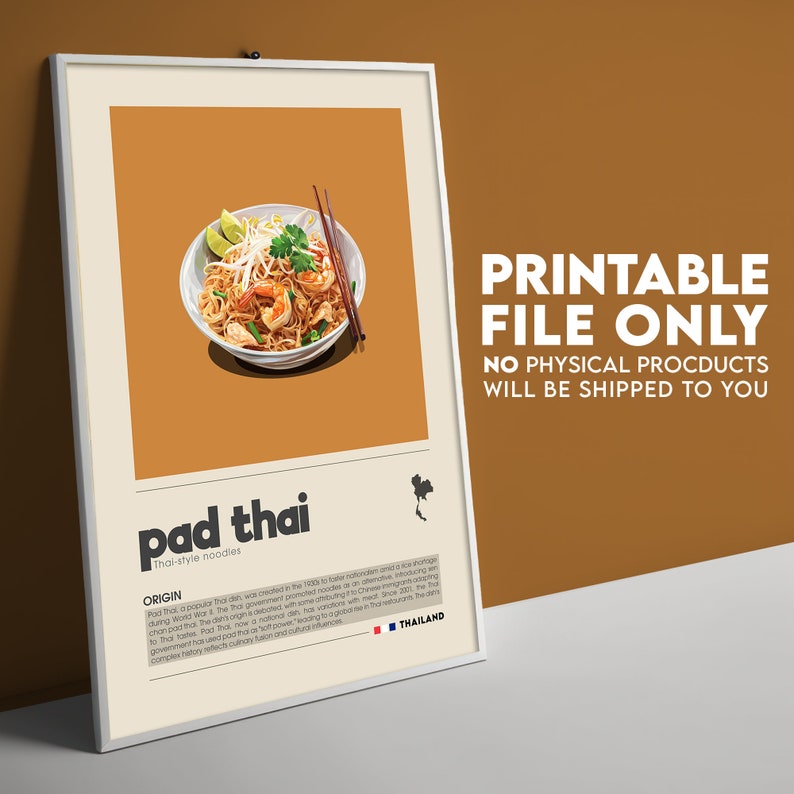 Pad Thai Poster: Minimalist Thai Food Art (digital Download) - Etsy