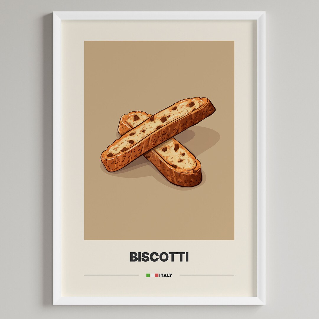 Biscotti Poster | Italian Dessert | Minimalist Cafe Decor | Printable ...