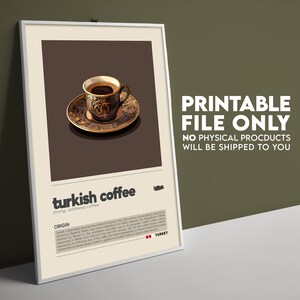 Turkish Coffee Poster | Minimalist Turkey Coffee Art Deco | Cafe Wall ...