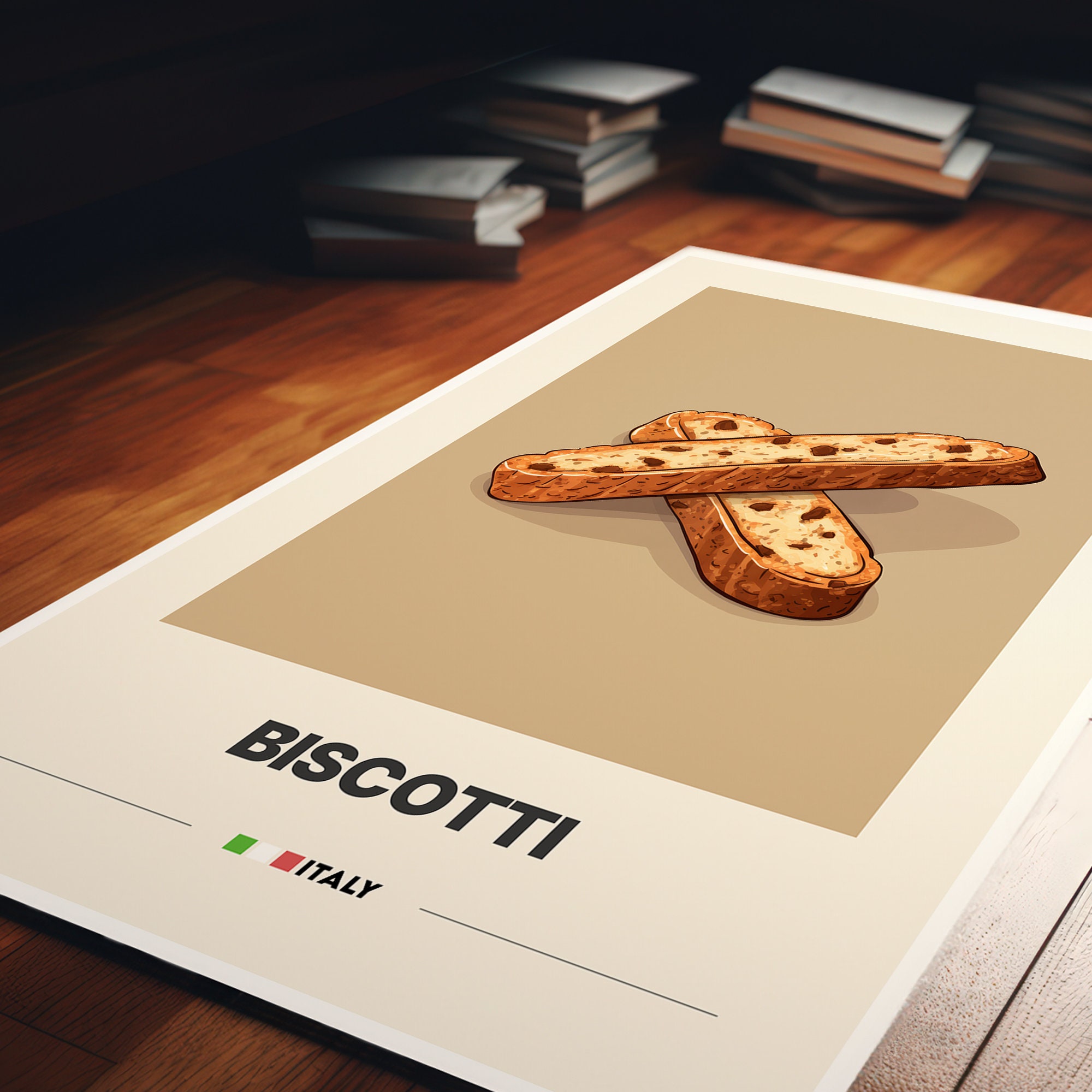 Biscotti Poster | Italian Dessert | Minimalist Cafe Decor | Printable ...