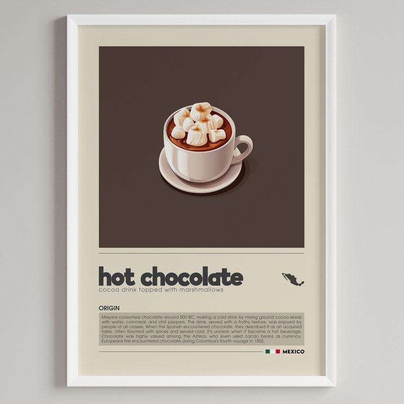 Hot Chocolate Poster - Etsy