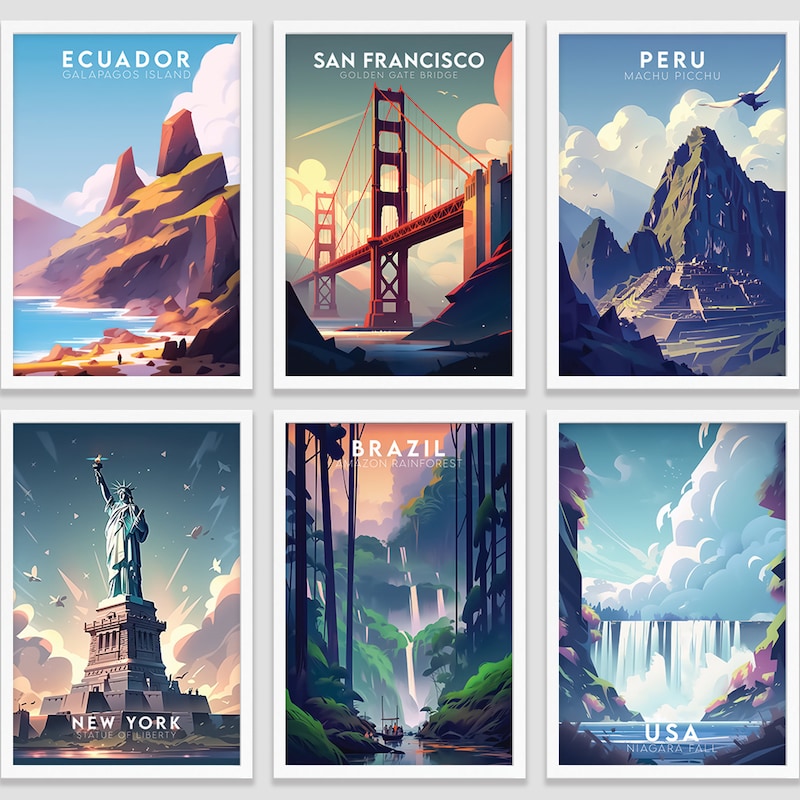 Usa Landmarks - Etsy