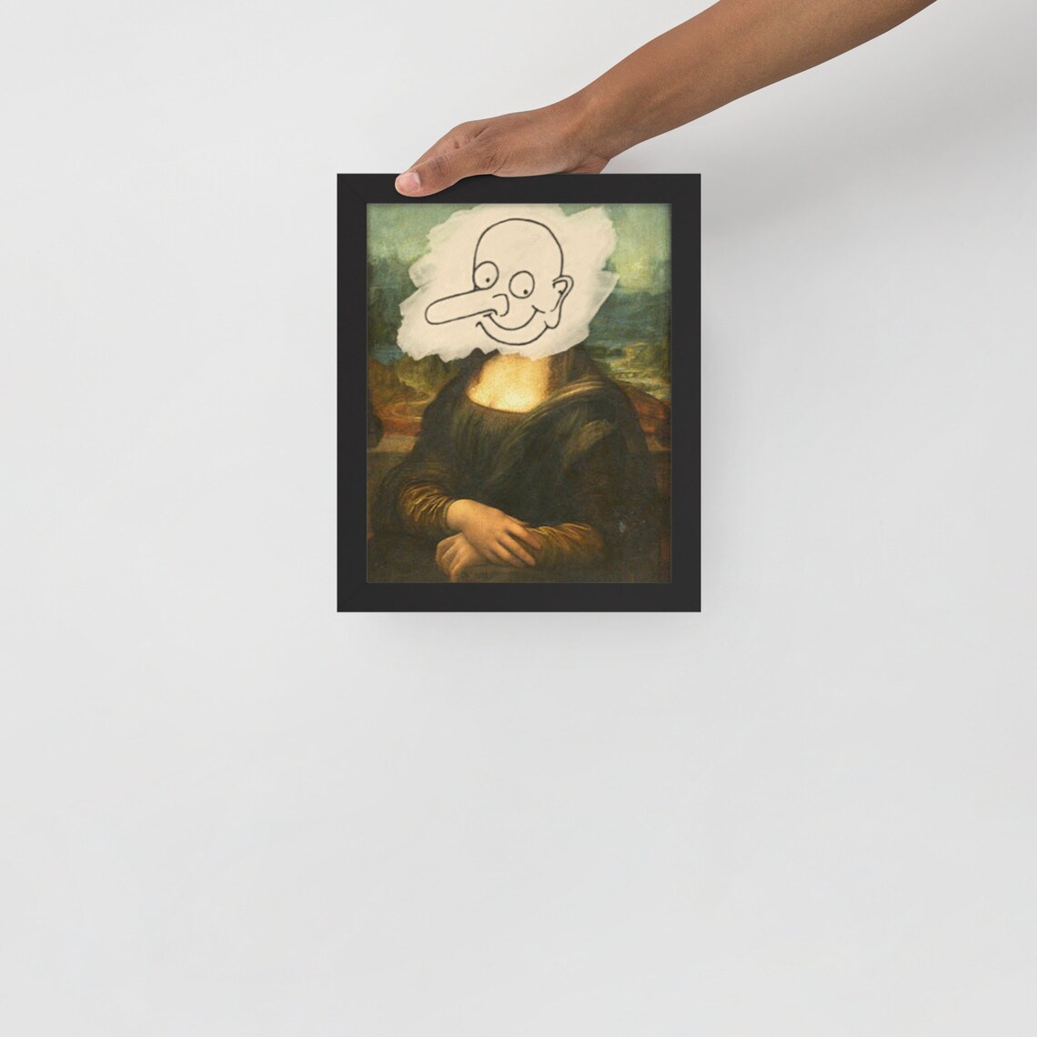 Mr Bean Mona Lisa, Mr Bean Drawing Mona Lisa, Funny Mona Lisa - Etsy