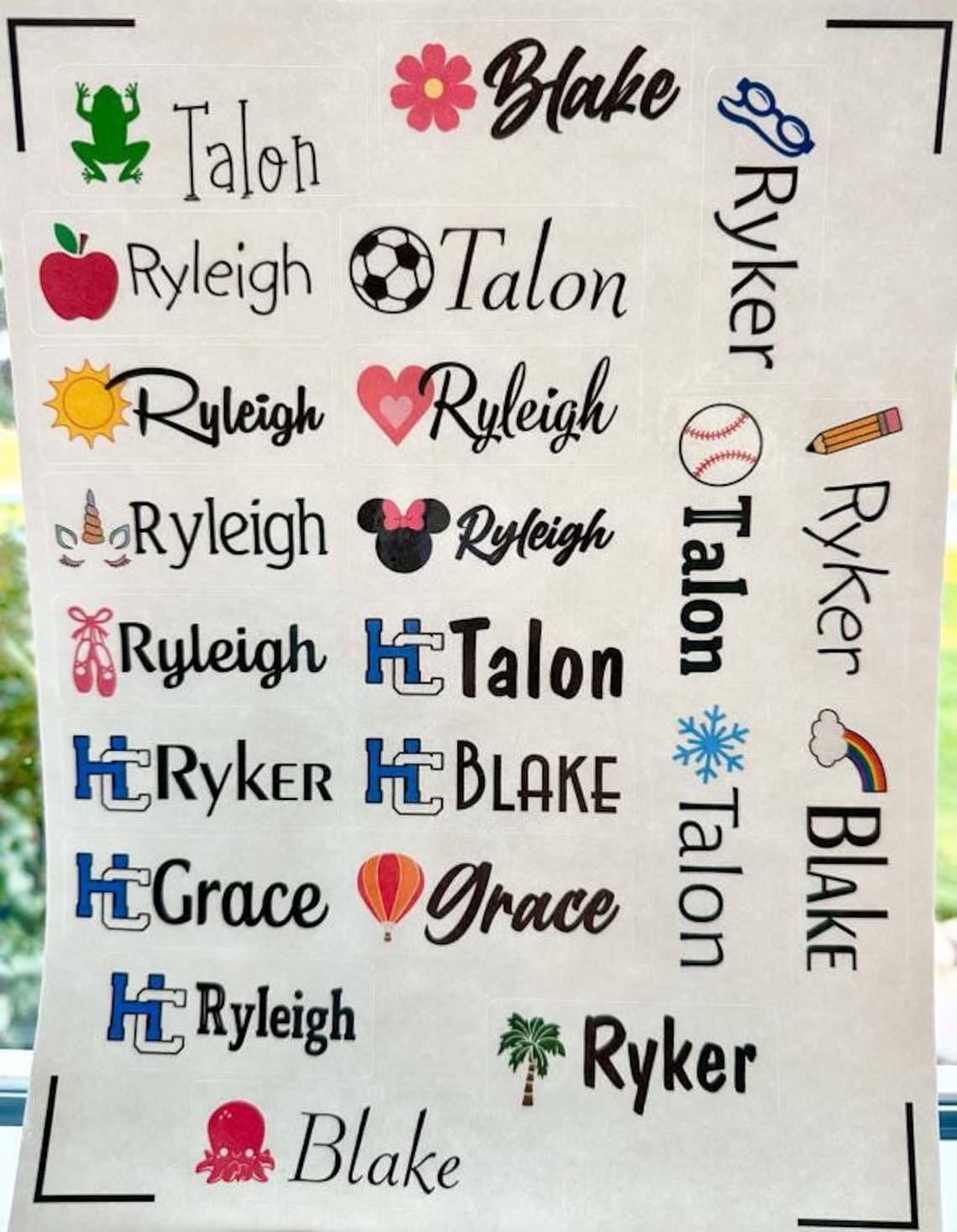 Personalized Name Labels/stickers - Etsy
