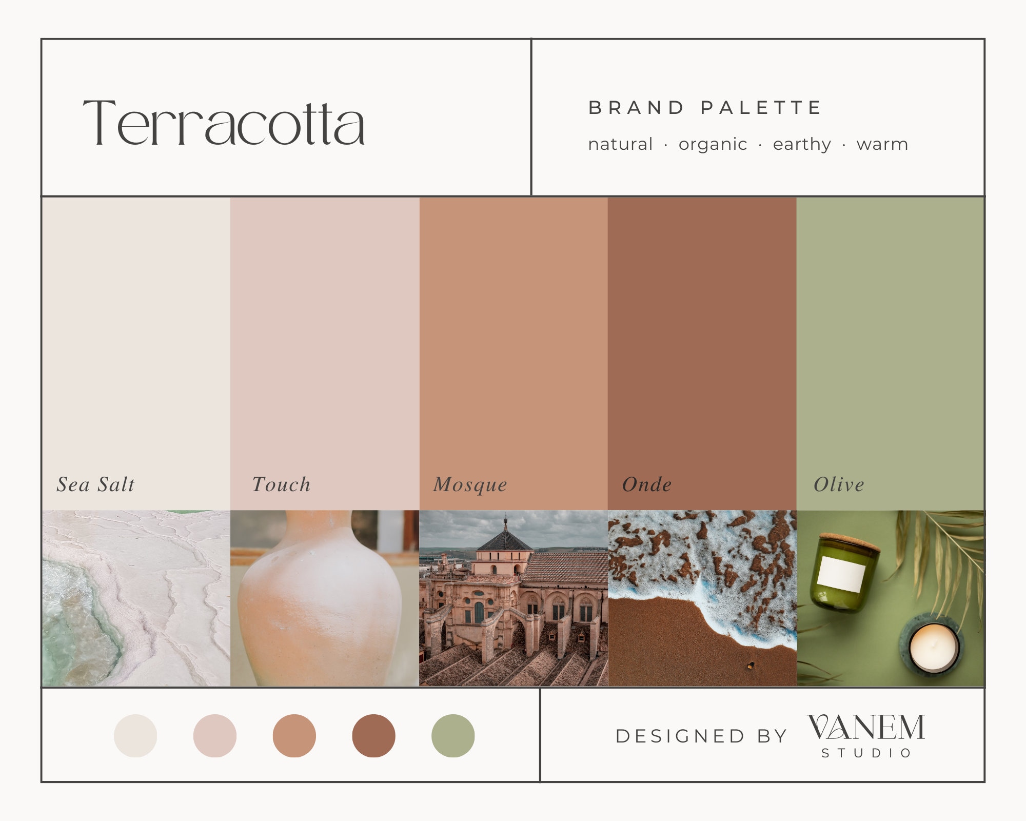 Luxury Color Palette Terracotta Color Palette Branding - Etsy