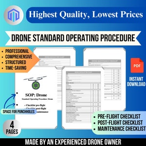 SOP Drone, Standard Operating Procedure UAV, Checklist for Pre-flight ...