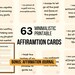 63 Printable Minimalist Affirmation Cards, Positive Mindset ...