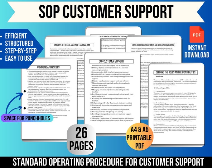 Standard Operating Procedure Customer Support, Customer Service ...