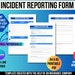 Incident Form, Professional Report, Reporting Form, Incident ...