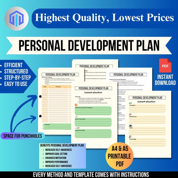 Self Development Plan Template - Etsy