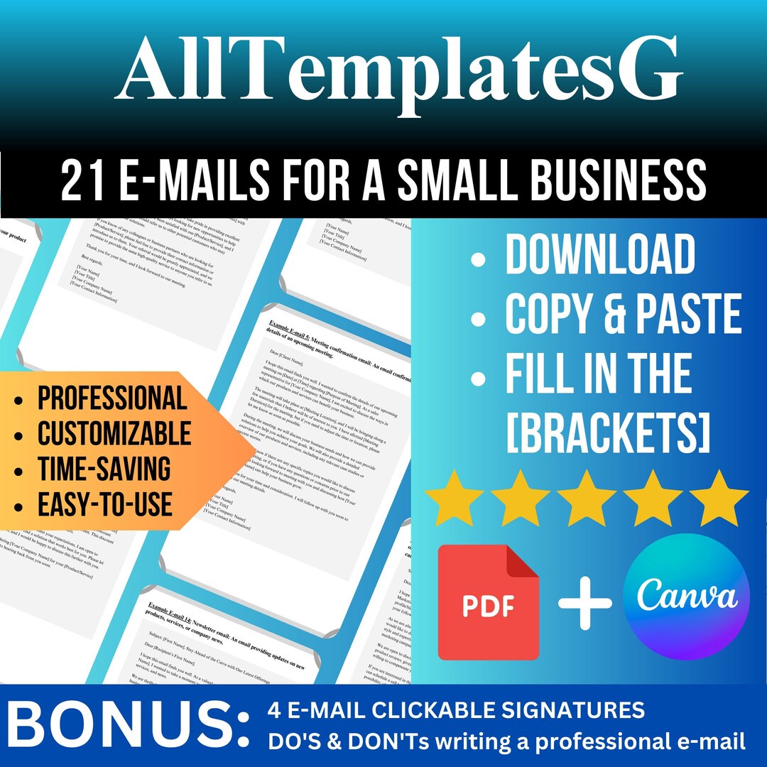 21 Customisable Professional Business E-mail Templates, Corporate Style ...