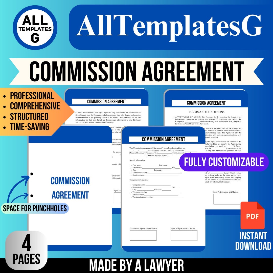 Commission Agreement Custom Agreement Legal Document - Etsy