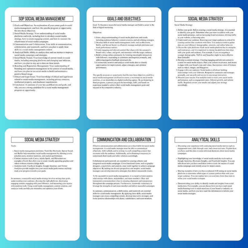 Standard Operating Procedure Social Media Management, Social Media Sop ...