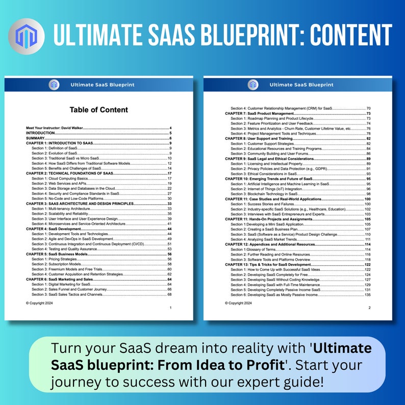 Saas Idea to Profit Bundle, Saas Blueprint, Cloud Business Educational ...