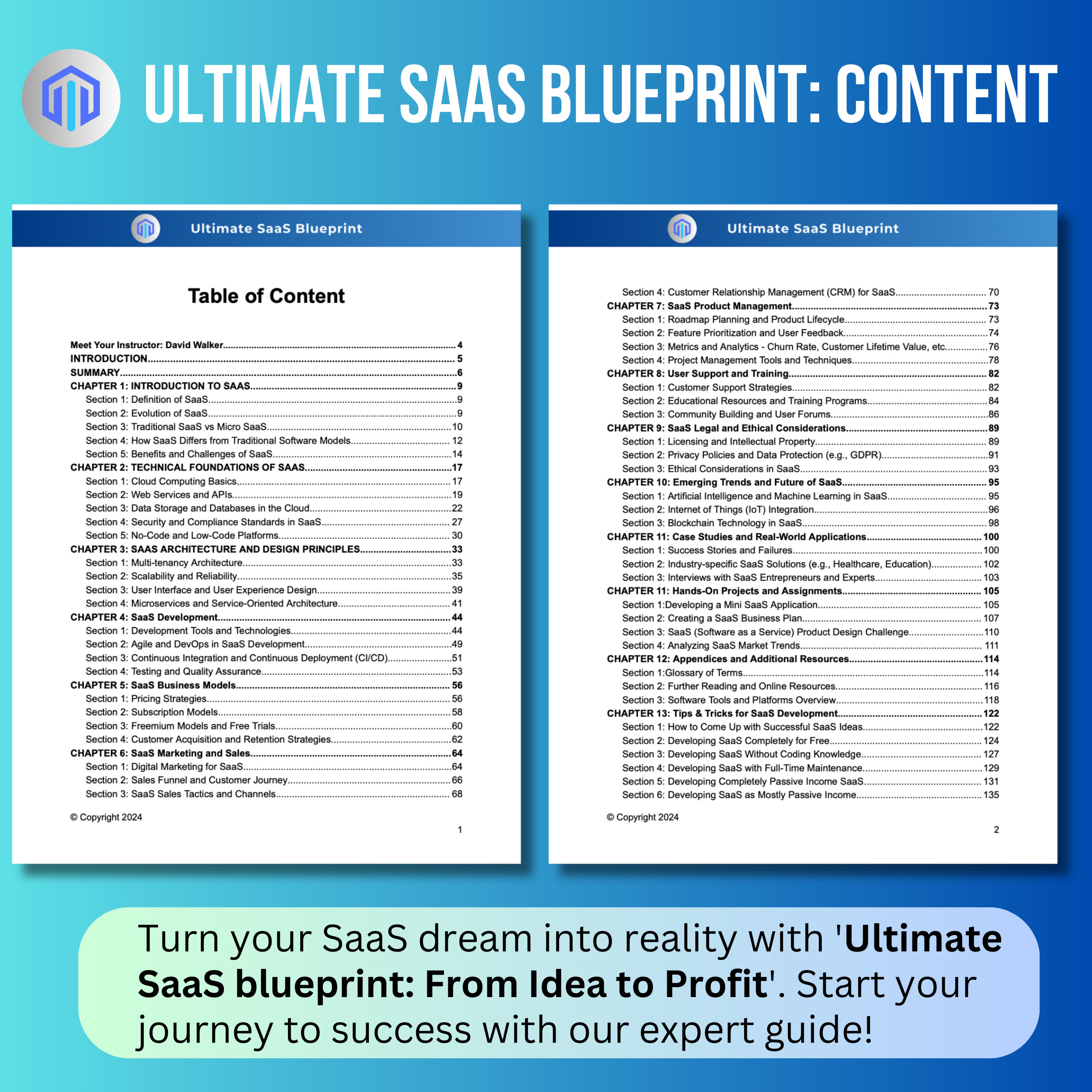 Saas Idea to Profit Bundle, Saas Blueprint, Cloud Business Educational ...