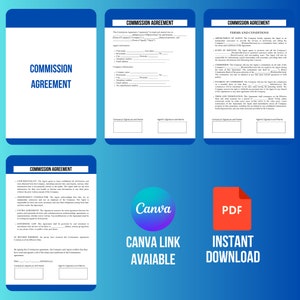 Commission Agreement, Custom Agreement, Legal Document, Freelance ...