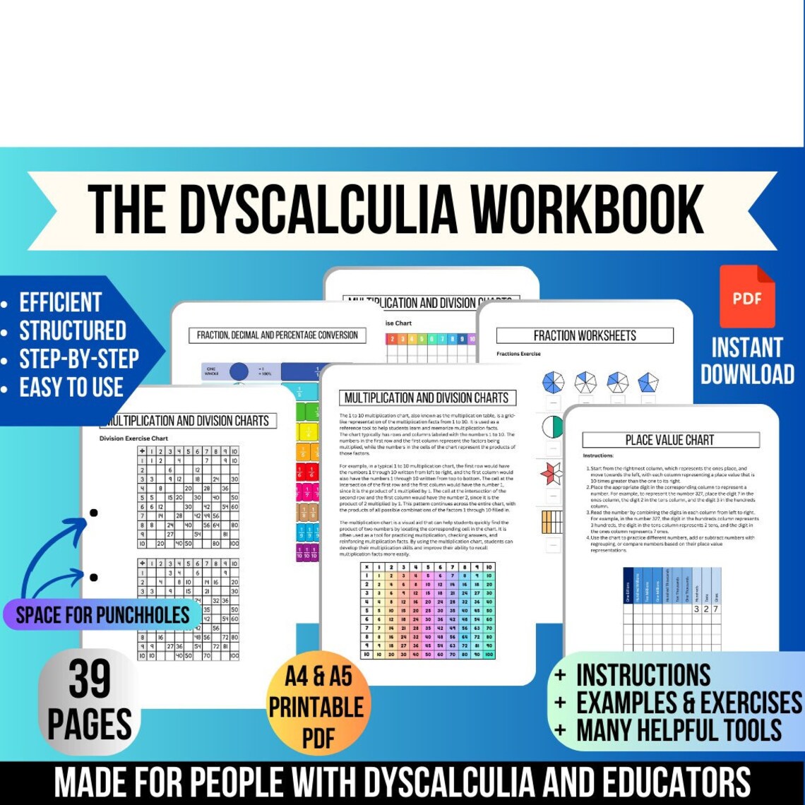 The Dyscalculia Workbook Math Learning Aid Numeracy - Etsy