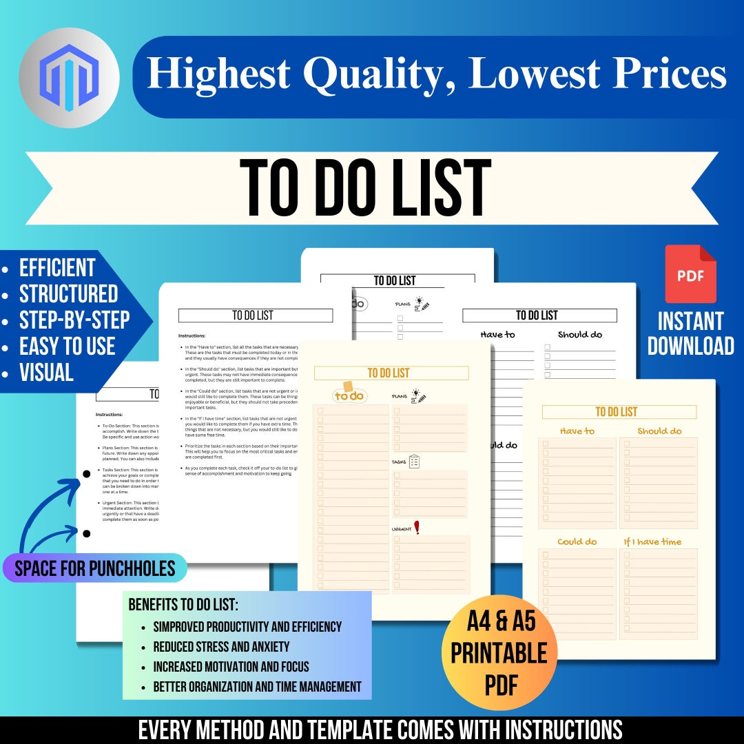 To Do List, Task Organiser, Professional Planner, Productivity Too ...