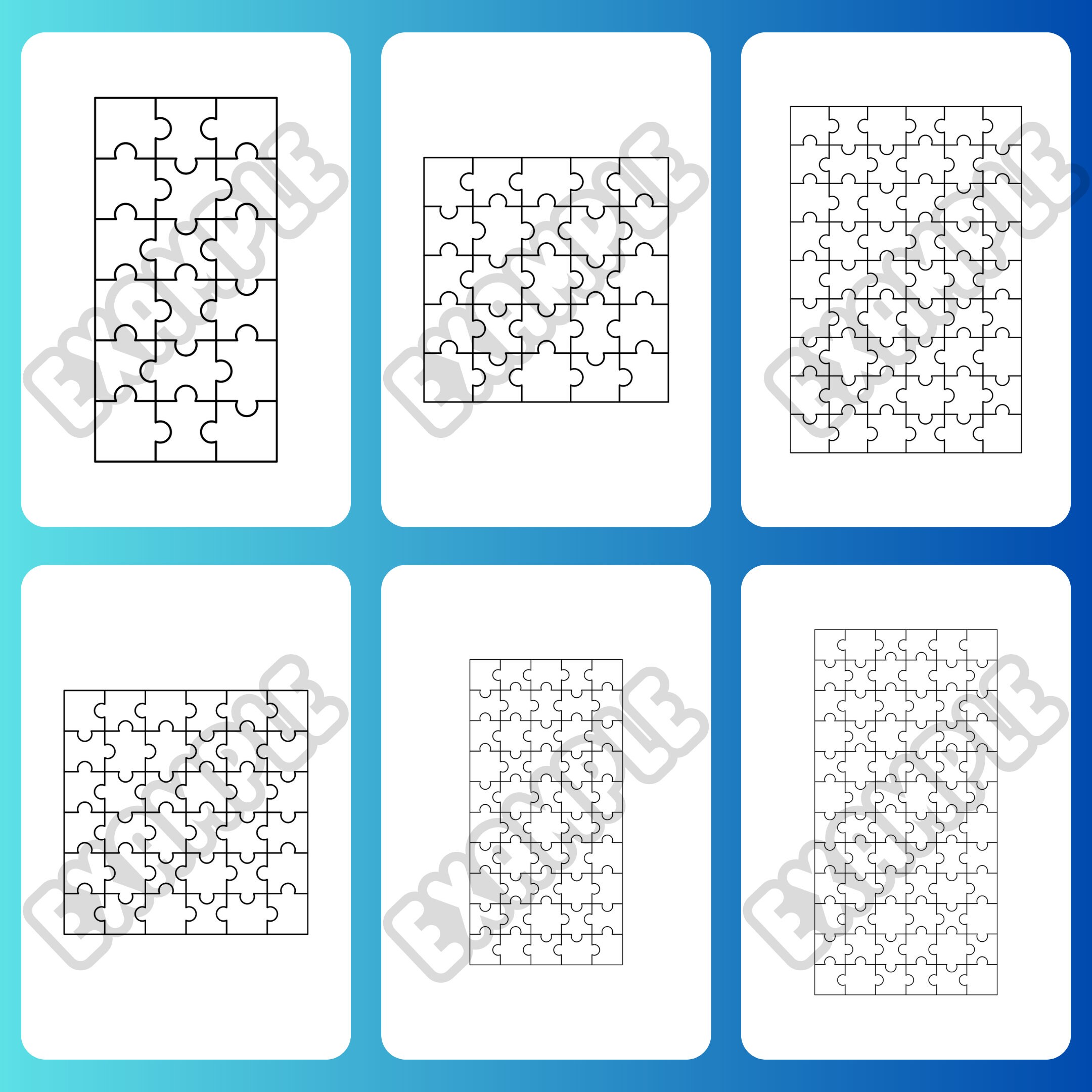 43 Blank Puzzle Templates, Puzzle Crafts, SVG Design, Puzzle Templates ...