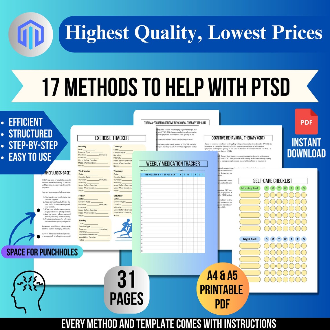 PTSD Workbook, Coping With PTSD, Ptsd Awareness, Ptsd Recovery Tool ...