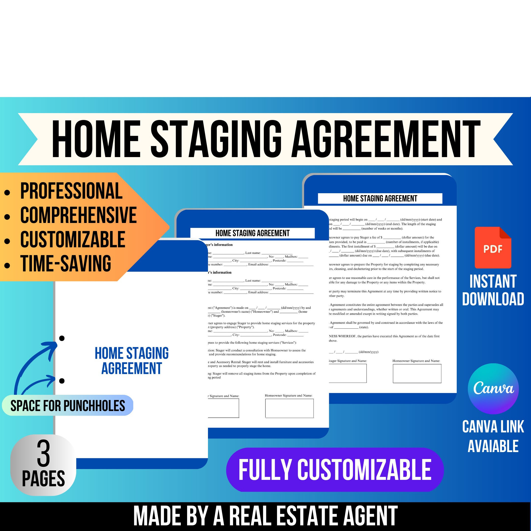 Home Staging Agreement Home Staging Contract Property - Etsy