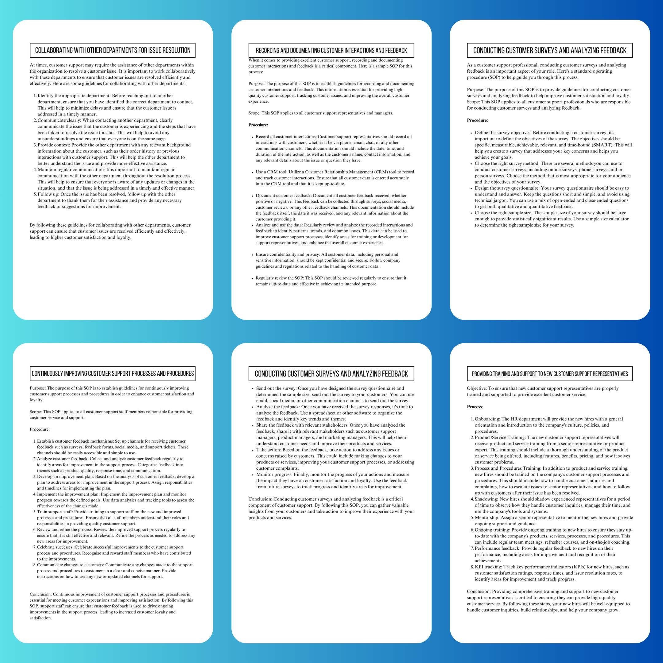 Standard Operating Procedure Customer Support, Customer Service ...