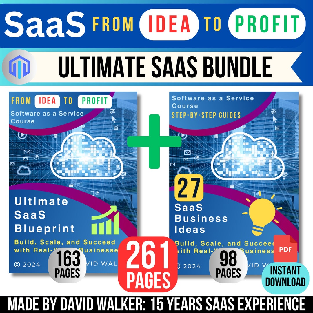 Saas Idea to Profit Bundle, Saas Blueprint, Cloud Business Educational ...