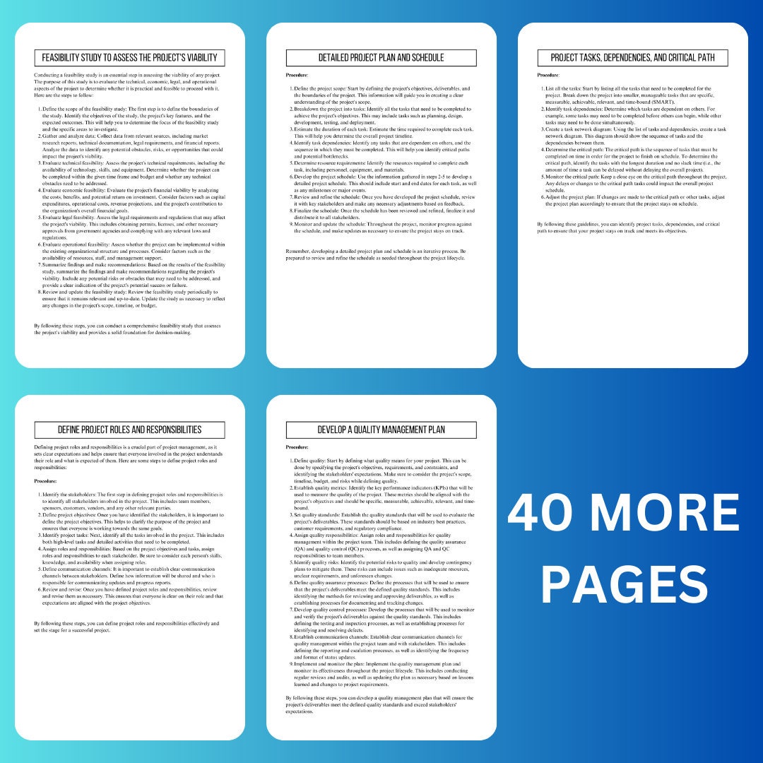 Standard Operating Procedure Project Management Business - Etsy