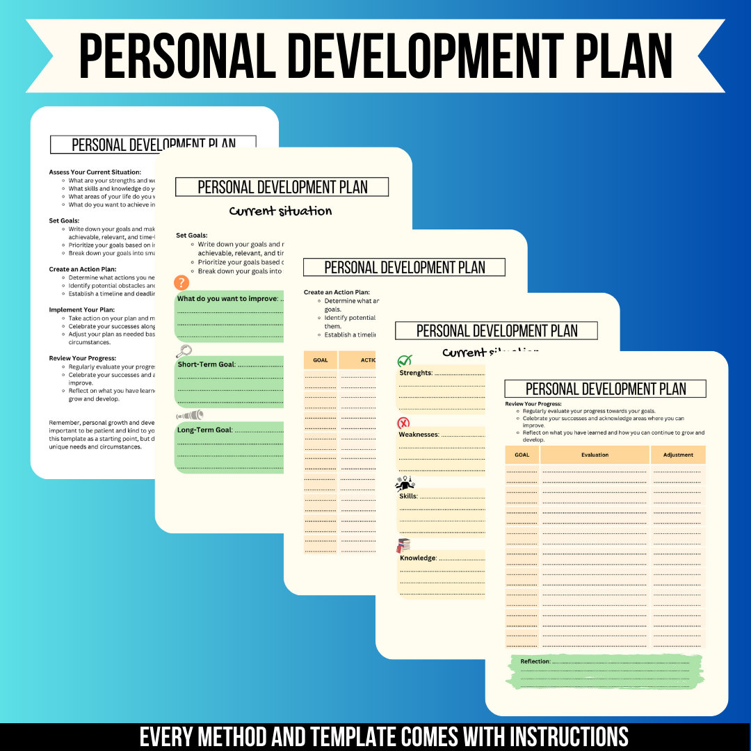 Personal Development Plan, Career Plan, Self Improvement , Personal ...