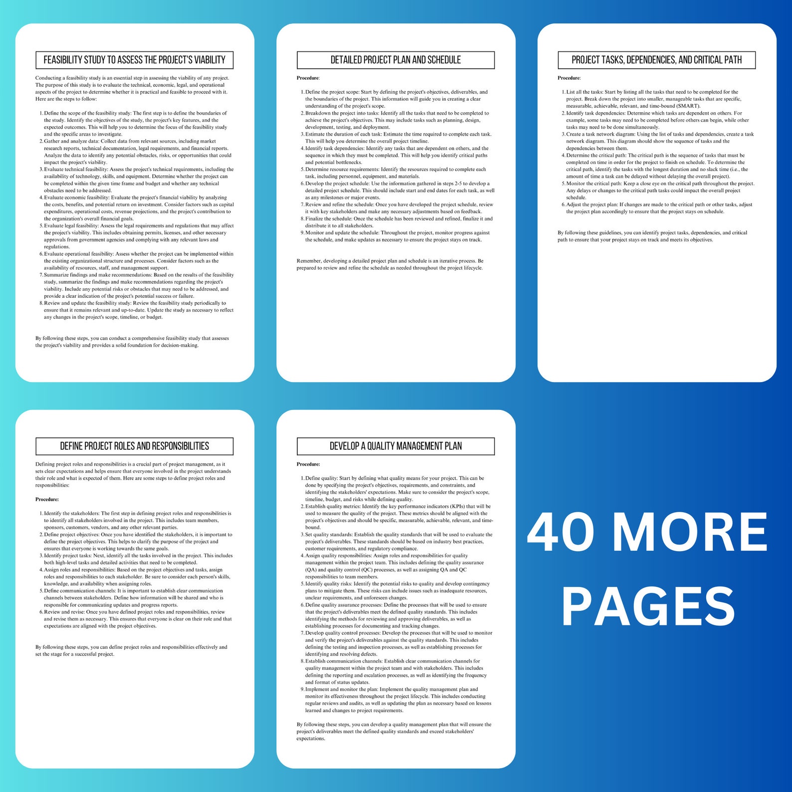 Standard Operating Procedure Project Management, Business Manual, SOP ...