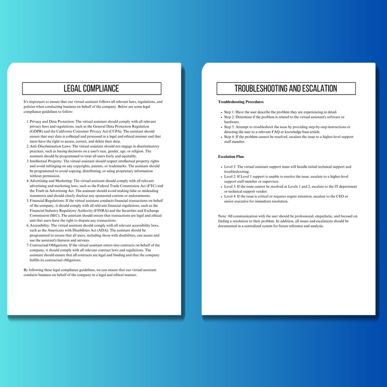 Standard Operating Procedure Virtual Assistant, Professional VA SOP ...