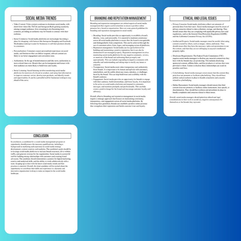 Standard Operating Procedure Social Media Management, Social Media Sop ...