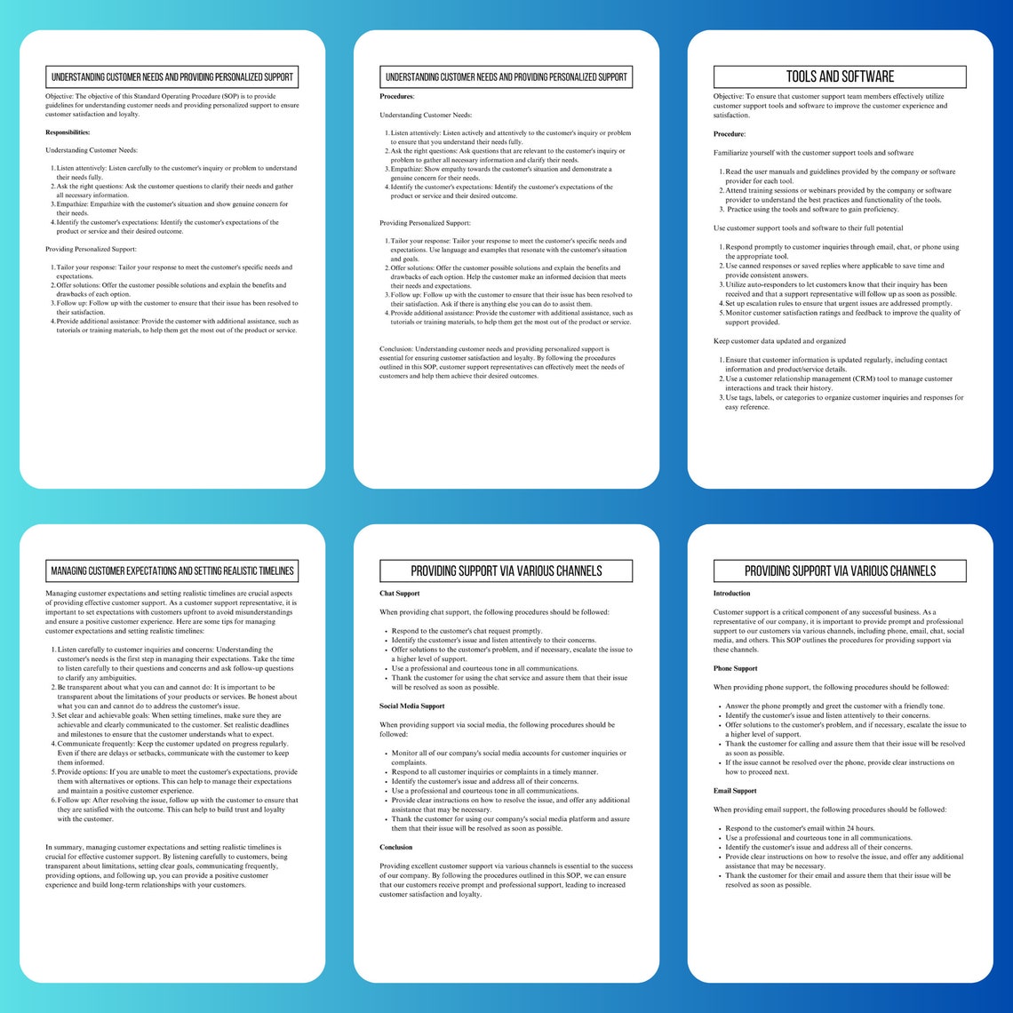 Standard Operating Procedure Customer Support, Customer Service ...