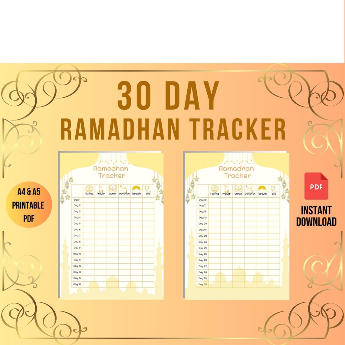 Ramadan Planner Muslim Organizer Ramadan Progress Prayer - Etsy
