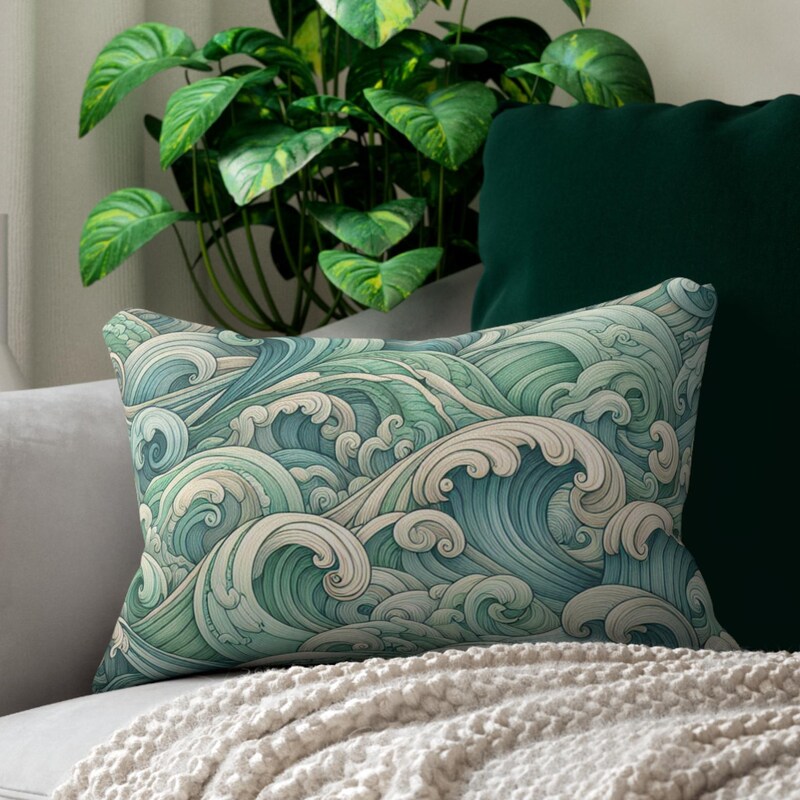 Waves Pillow - Etsy