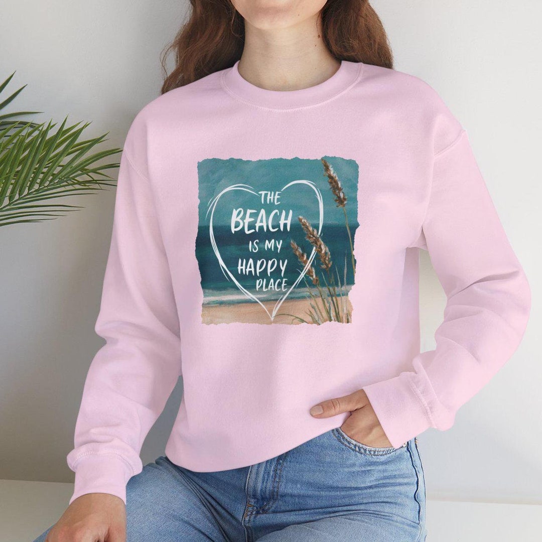 Beach is My Happy Place Sweatshirt: Ocean Lover Gift - Etsy