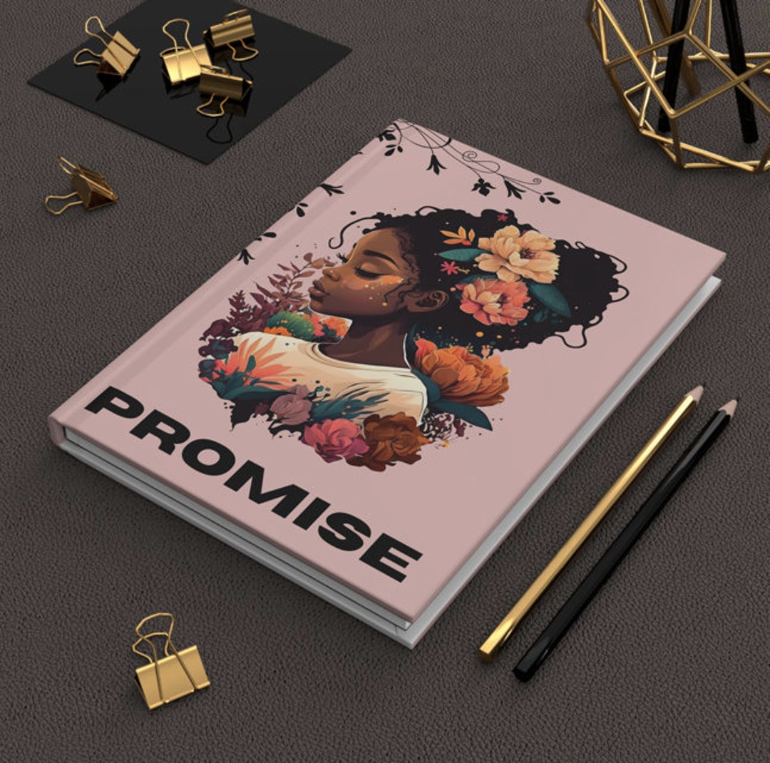 Personalized Notebooks for Women, Black Girl Art, Notebook Gifts ...
