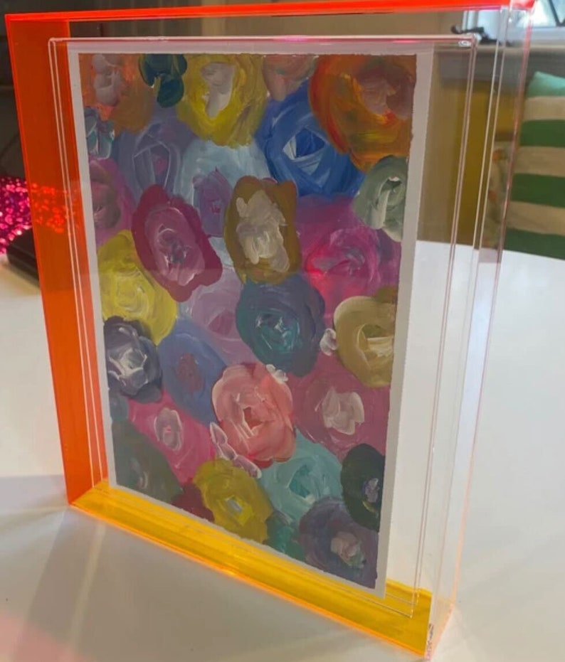 8x10 Neon Magnetic Multicolor Transparent Acrylic Picture Frame (2 ...