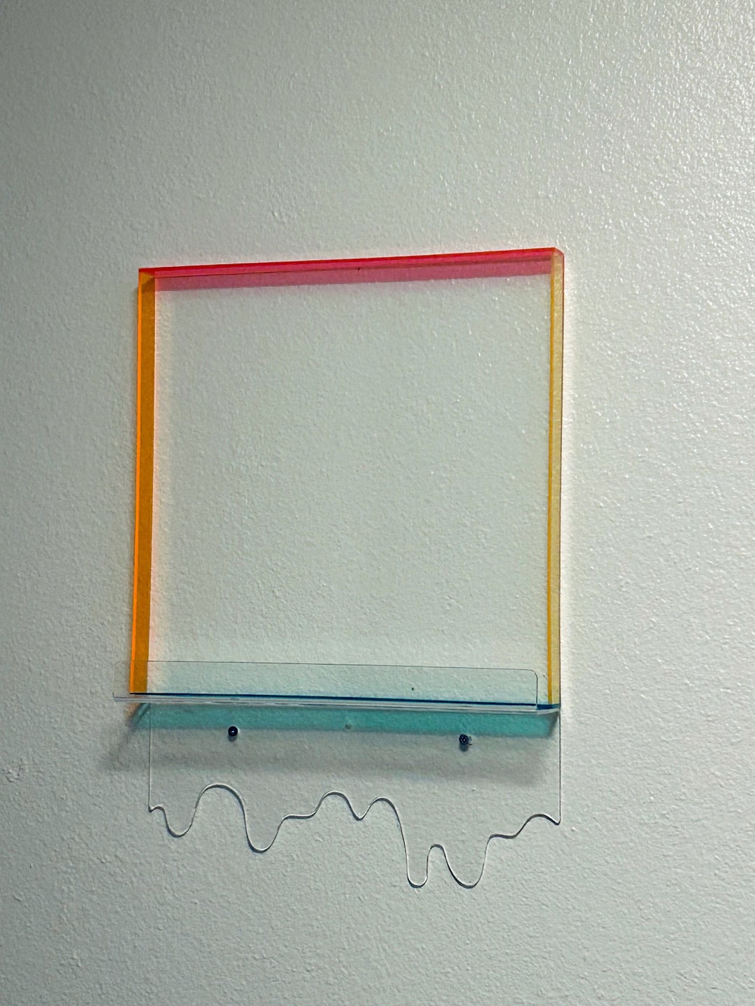 Modern Clear Multicolor Neon Acrylic Frame Tray - Etsy