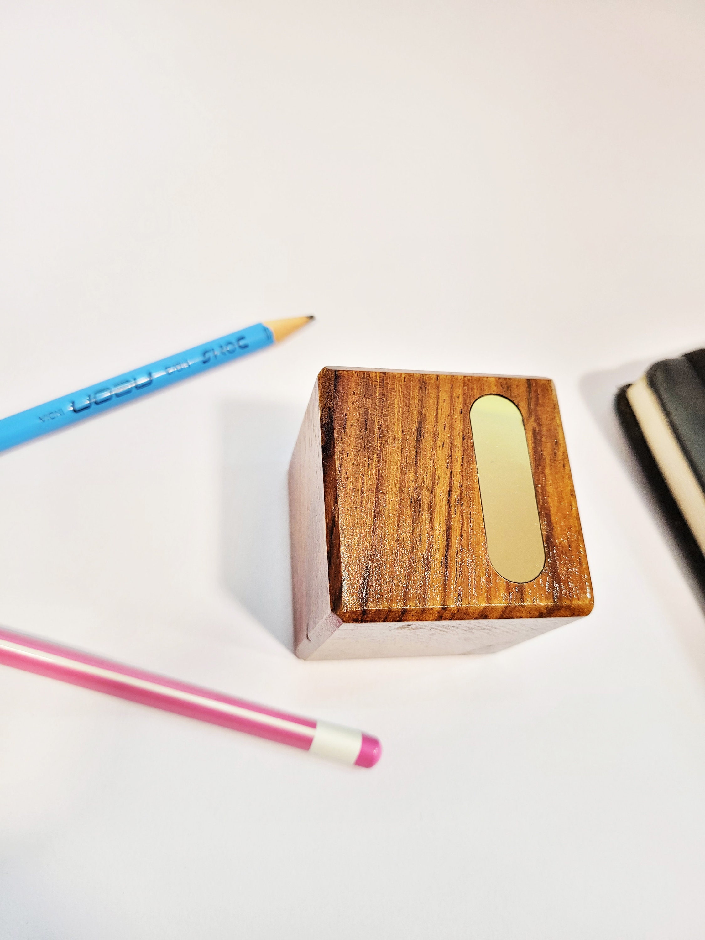 Wooden Paper Weight for Office Table, Gold Finish, Showpiece, Made With ...