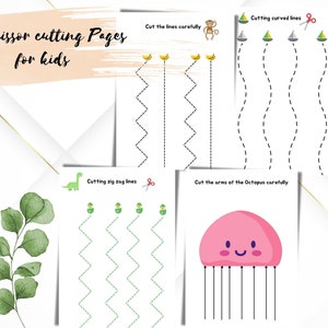 10 Scissor Skills Cutting Worksheets for Children | Scissor Skills ...