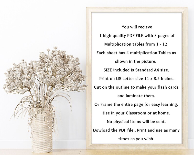 Multiplication Flash Cards From 1 to 12 Multiplication 1 12 for Kids ...